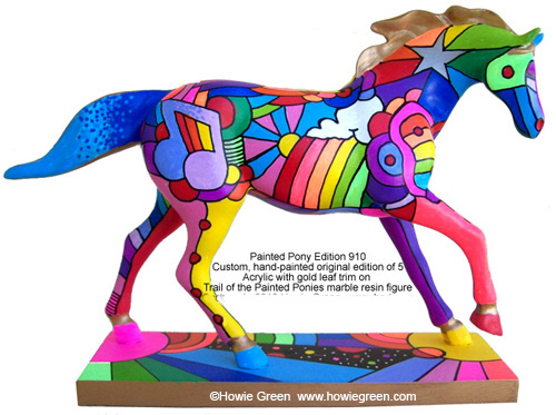 Trail of the Painted Ponies Custom Hand Painted Pop Art Original